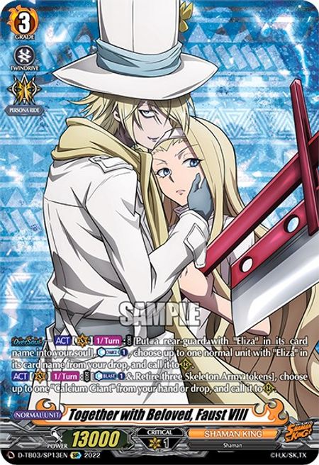 Together with Beloved, Faust VIII (SP) - D-TB03: Shaman King - Cardfight Vanguard