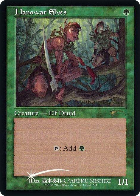 Llanowar Elves Retro Frame 30th Anniversary Promos Magic The