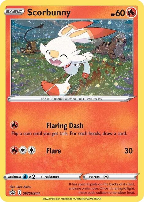 Scorbunny - SWSH244 (Cosmos Holo) - SWSH: Sword & Shield Promo Cards ...