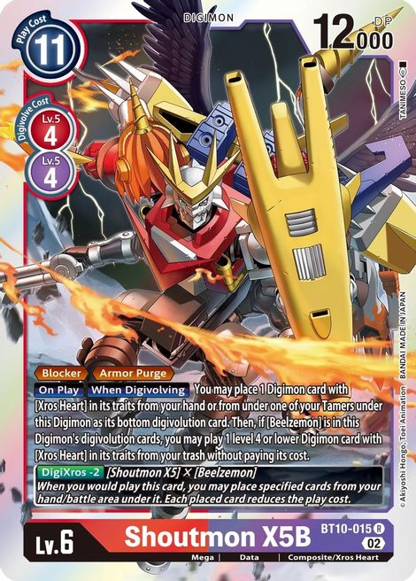 Shoutmon X5B - Xros Encounter - Digimon Card Game