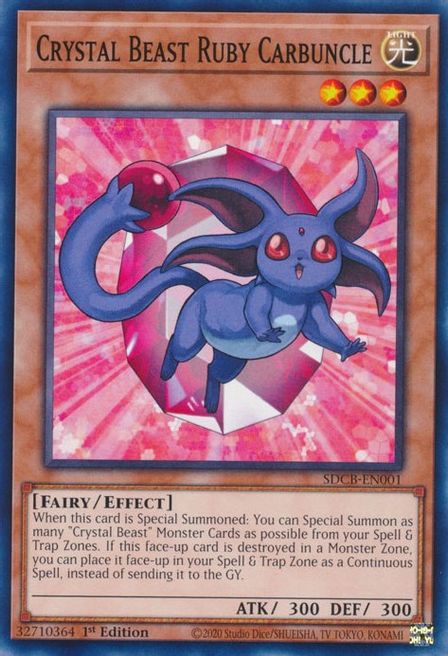 Crystal Beast Ruby Carbuncle - Structure Deck: Legend of the Crystal ...