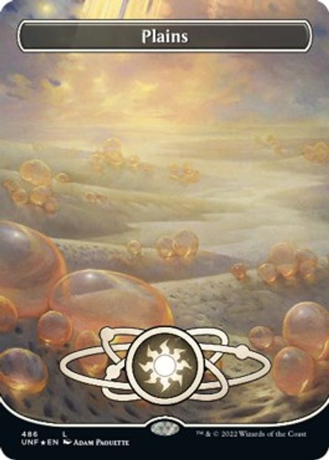 Plains (486) (Borderless) (Galaxy Foil) - Unfinity - Magic: The Gathering
