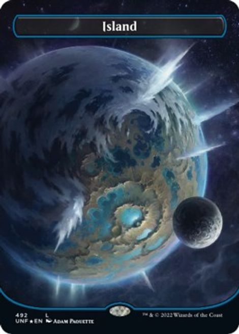 Island (492) (Borderless) (Galaxy Foil) - Unfinity - Magic: The Gathering