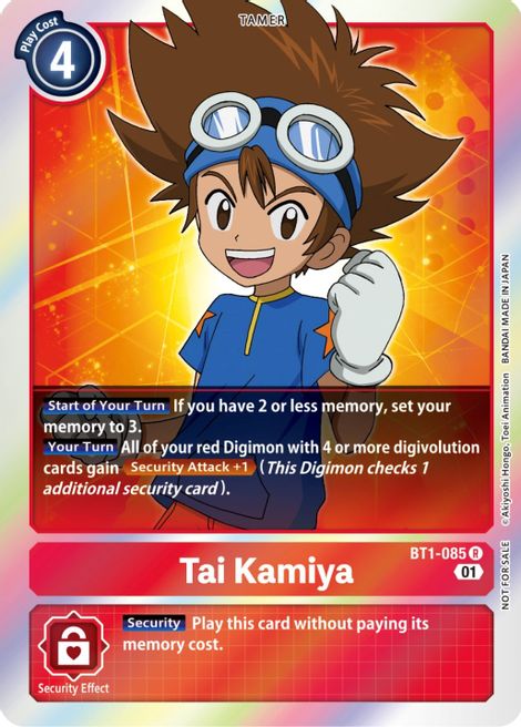 Tai Kamiya - BT1-085 (ST-11 Special Entry Pack) - Release Special Booster - Digimon Card Game