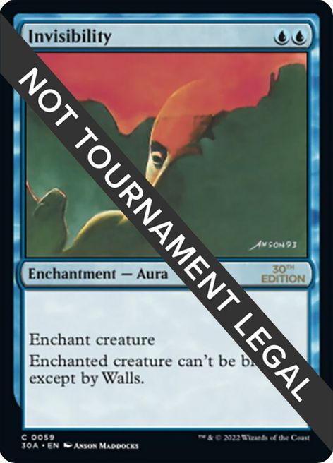 Invisibility - 30th Anniversary Edition - Magic: The Gathering