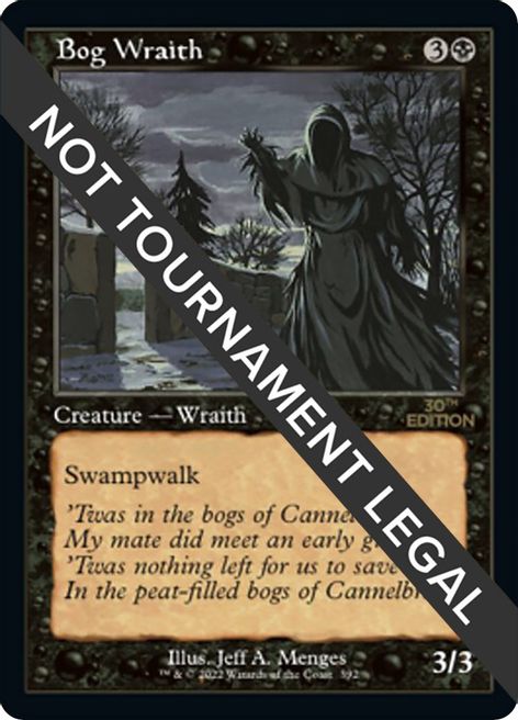Bog Wraith (Retro Frame) - 30th Anniversary Edition - Magic: The Gathering