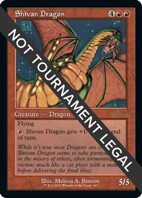 Shivan Dragon (Retro Frame) - 30th Anniversary Edition - Magic: The ...