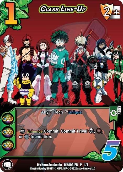 Class Line-Up (Heroes Clash Pre-Release) - UniVersus: My Hero Academia Promo Cards - UniVersus