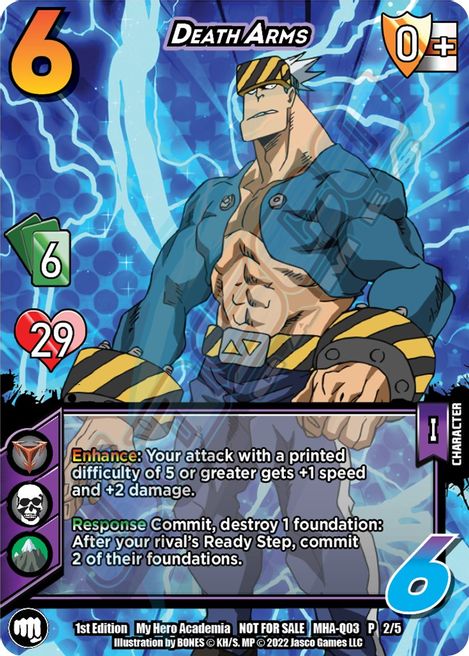 Death Arms (Quirk Pack 3) - UniVersus: My Hero Academia Promo Cards - UniVersus