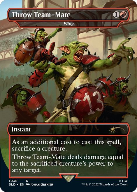 Throw Team-Mate - Fling (Borderless) - Secret Lair Drop Series - Magic ...