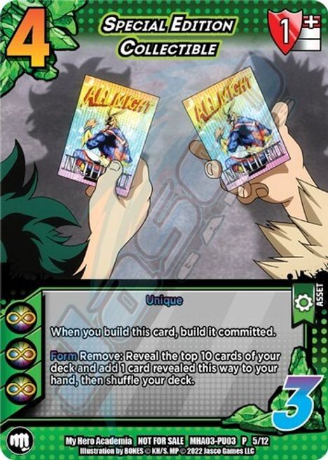 Special Edition Collectible (Plus Ultra Pack 3) - UniVersus: My Hero ...