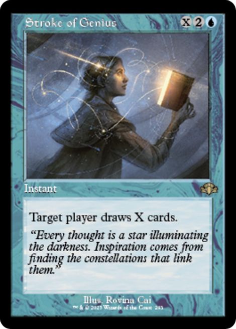 Stroke of Genius (Retro Frame) - Dominaria Remastered - Magic: The Gathering