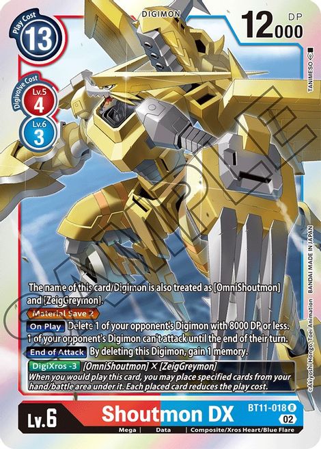 Shoutmon DX - Dimensional Phase - Digimon Card Game