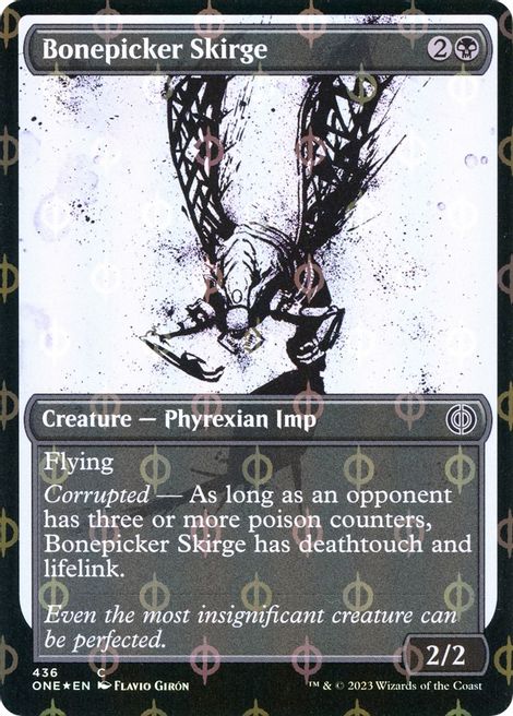 Bonepicker Skirge (Showcase) (Step-and-Compleat Foil) - Phyrexia: All Will Be One - Magic: The ...