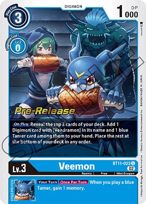 Veemon - Dimensional Phase Pre-Release Cards - Digimon Card Game
