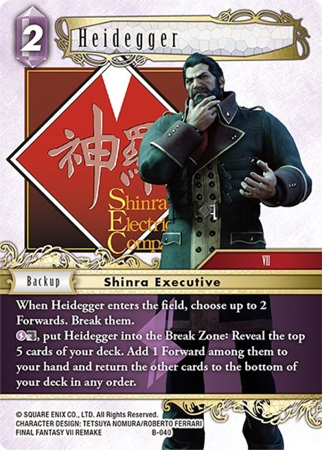 Heidegger - Boss Deck: Final Fantasy VII - Final Fantasy TCG