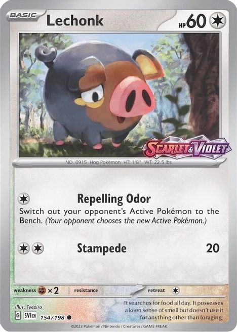 Lechonk - 154/198 (Store Promo) - Miscellaneous Cards & Products - Pokemon