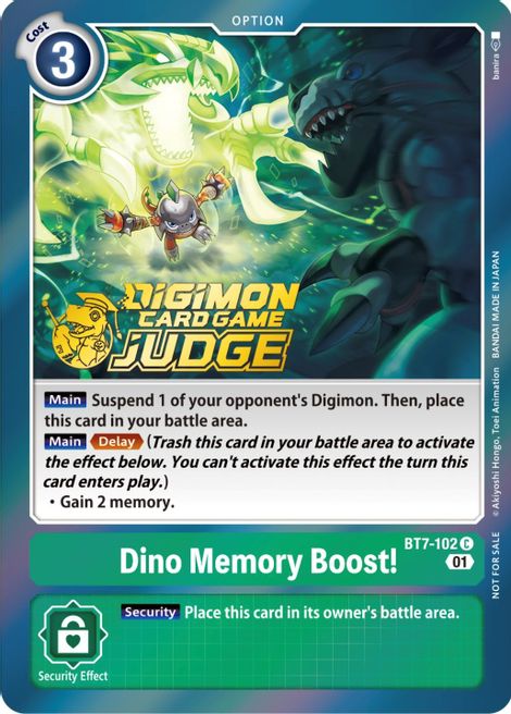 Dino Memory Boost! (Judge Pack 3) - Next Adventure - Digimon Card Game