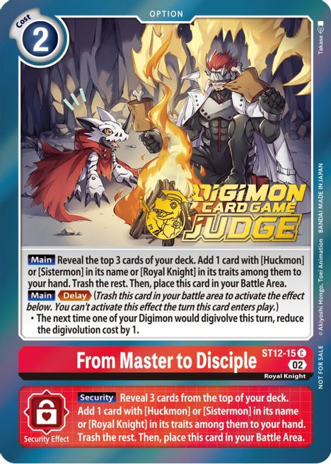 From Master to Disciple (Judge Pack 3) - Starter Deck 12: Jesmon - Digimon Card Game