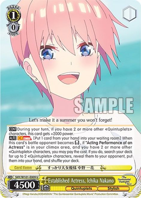 Established Actress, Ichika Nakano - The Quintessential Quintuplets ...