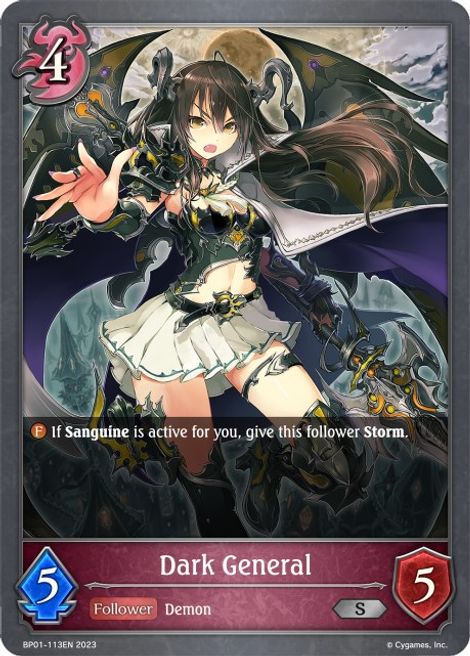 Dark General - BP01: Advent of Genesis - Shadowverse: Evolve