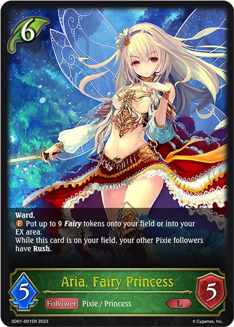 Aria, Fairy Princess - SD01: Regal Fairy Princess - Shadowverse