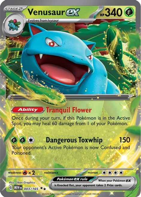 Venusaur ex - 003/165 - SV: Scarlet & Violet 151 - Pokemon