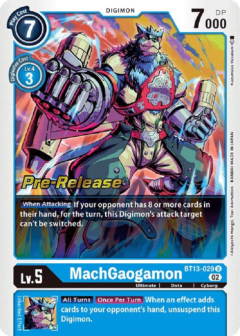 MachGaogamon - Versus Royal Knights Pre-Release Cards - Digimon Card Game