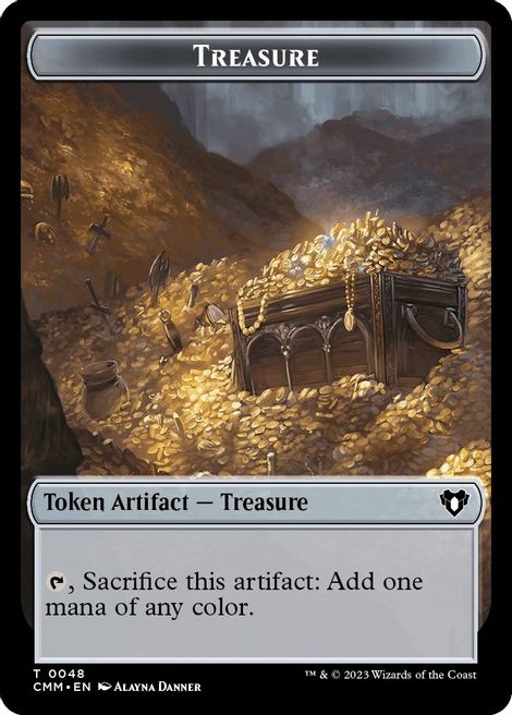 Treasure // Stoneforged Blade Double-Sided Token - Commander Masters ...