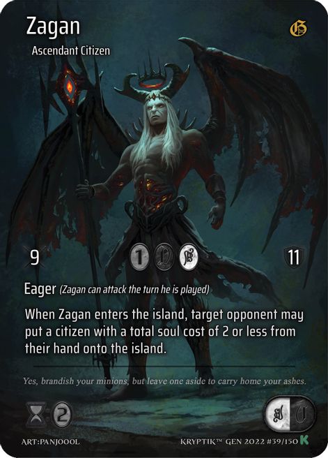 Zagan (Full Art) - Genesis [Kickstarter] - Kryptik TCG