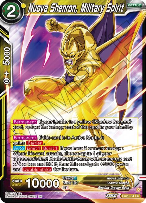 Nuova Shenron, Military Spirit - Expansion Deck Box Set 23: Premium ...