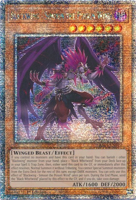 Blackwing - Simoon the Poison Wind (Quarter Century Secret Rare) - 25th ...