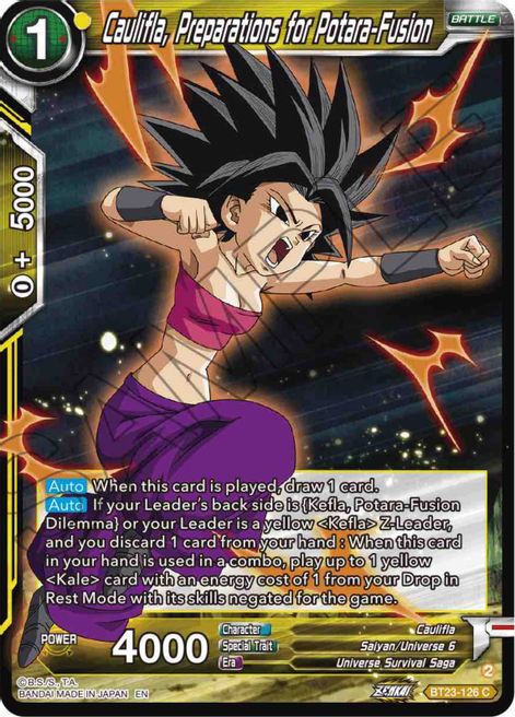Caulifla, Preparations for Potara-Fusion - Perfect Combination - Dragon ...