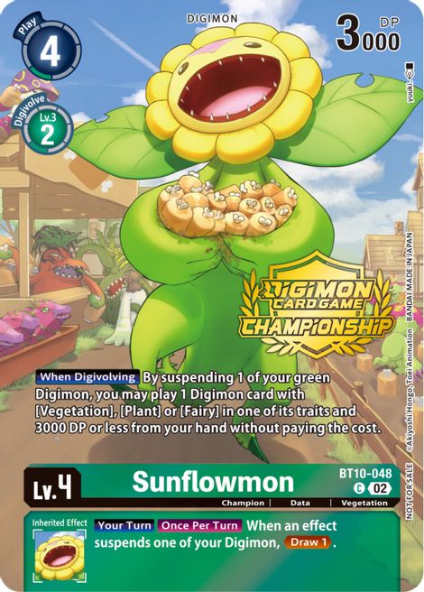 Sunflowmon (Championship 2023 Tamers Pack) - Xros Encounter - Digimon ...