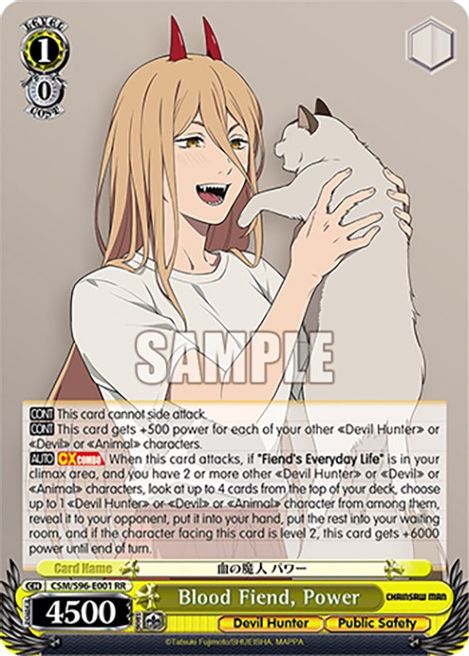 Blood Fiend, Power - Chainsaw Man - Weiss Schwarz
