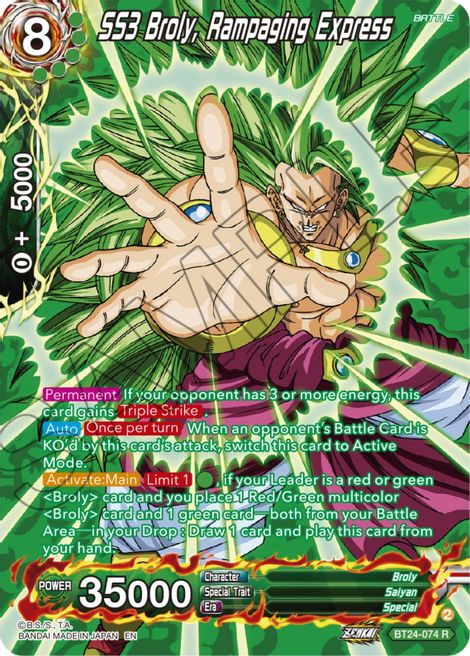 SS3 Broly, Rampaging Express (Collector Booster) - Beyond Generations ...
