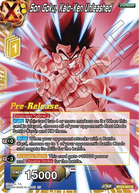 Son Goku, Kaio-Ken Unleashed - Beyond Generations Pre-Release Cards ...