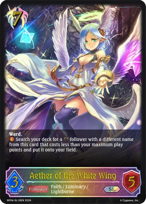 Aether of the White Wing (SL) - BP04: Cosmic Mythos - Shadowverse: Evolve