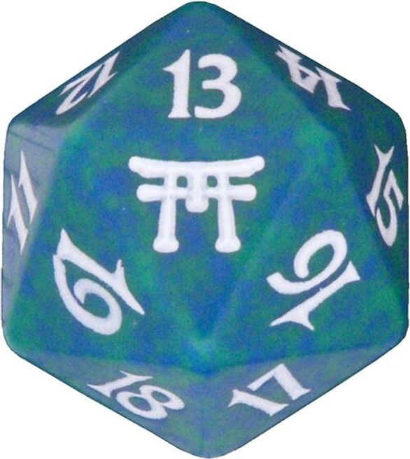 Champions of Kamigawa Spindown Die - Green - Wizards of the Coast Dice ...