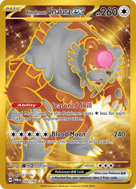 Bloodmoon Ursaluna ex - 222/167 - SV06: Twilight Masquerade - Pokemon