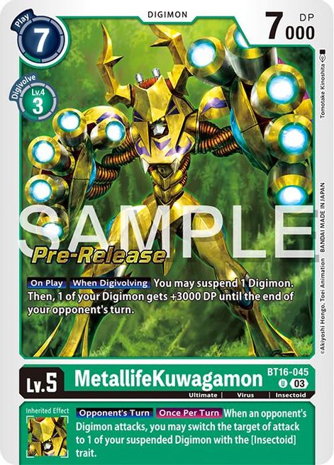 MetallifeKuwagamon - Beginning Observer Pre-Release Cards - Digimon ...