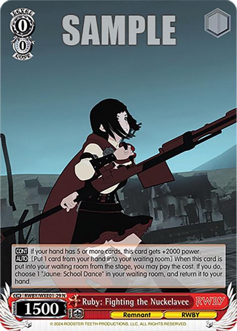 Ruby: Fighting the Nuckelavee - RWBY Premium Booster - Weiss Schwarz