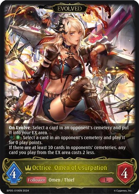 Octrice, Omen of Usurpation (Evolved) - BP05: Omens Eternal - Shadowverse: Evolve
