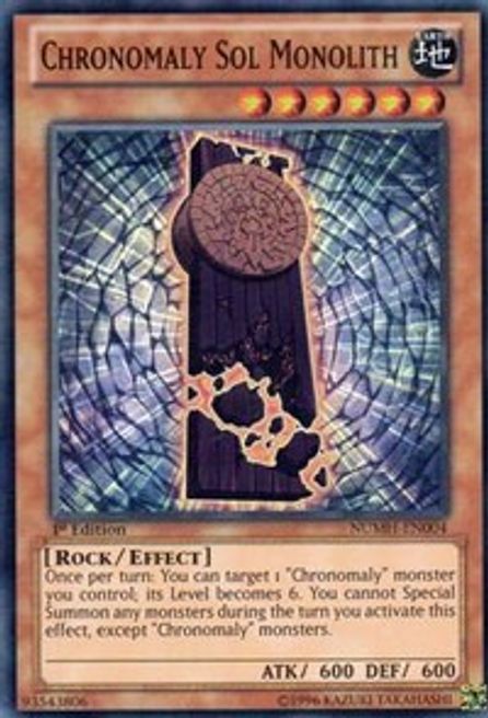 Chronomaly Sol Monolith - Number Hunters - YuGiOh