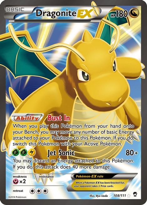 Dragonite EX (108 Full Art) - XY - Furious Fists - Pokemon