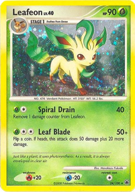 Leafeon - 24/100 (DP Majestic Dawn) - Deck Exclusives - Pokemon