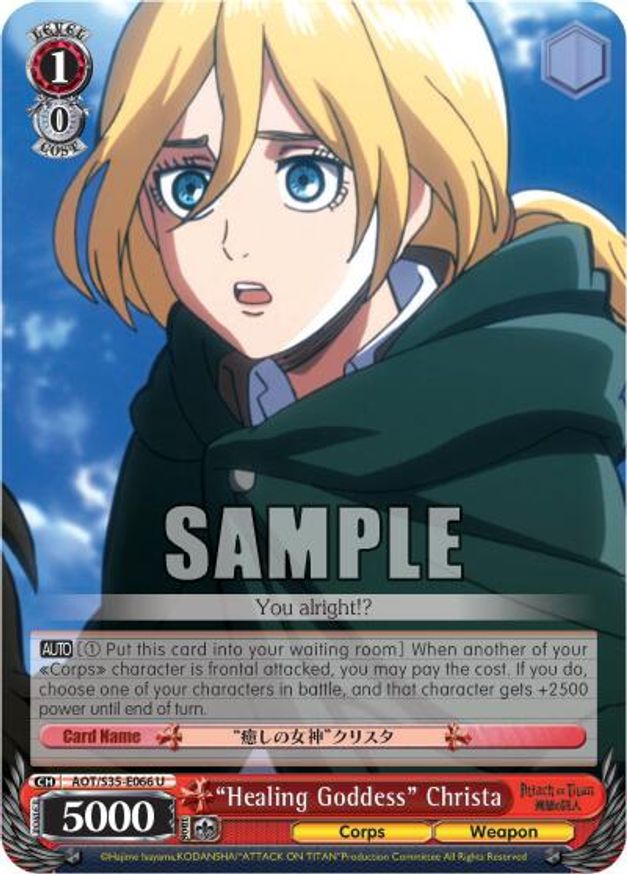 "Healing Goddess" Christa - Attack on Titan - Weiss Schwarz
