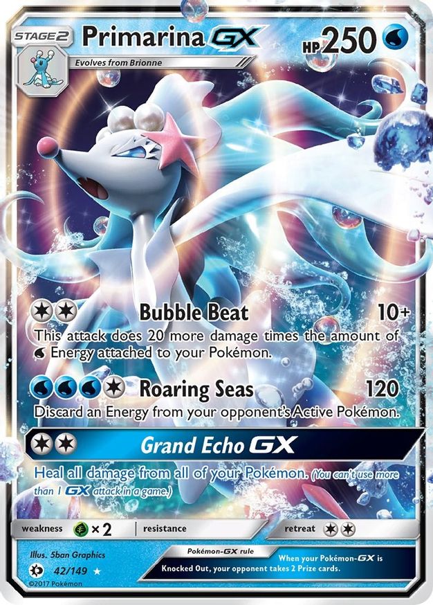 Primarina GX - SM Base Set - Pokemon