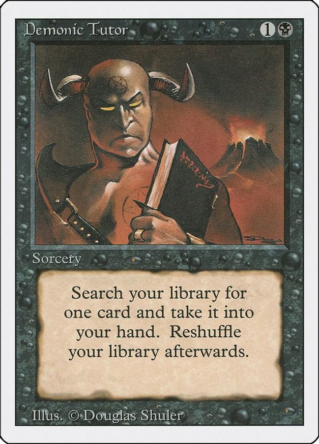 Demonic Tutor - Revised Edition - Magic: The Gathering