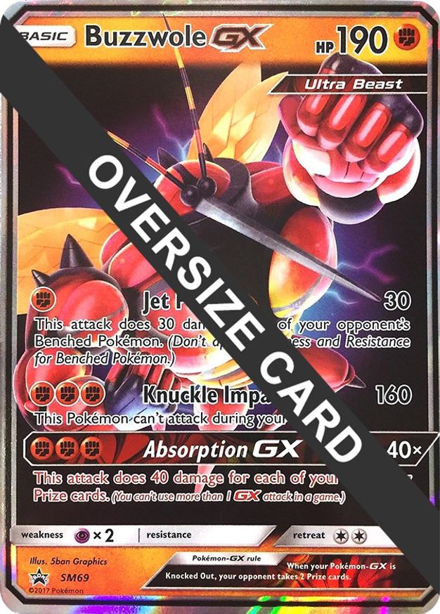 Buzzwole GX - SM69 (SM Black Star Promos) - Jumbo Cards - Pokemon